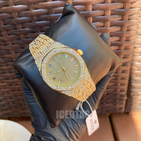 Accessories | Iced Bling Out Gold White Gold Plated Hip Hop Luxury Gift ...